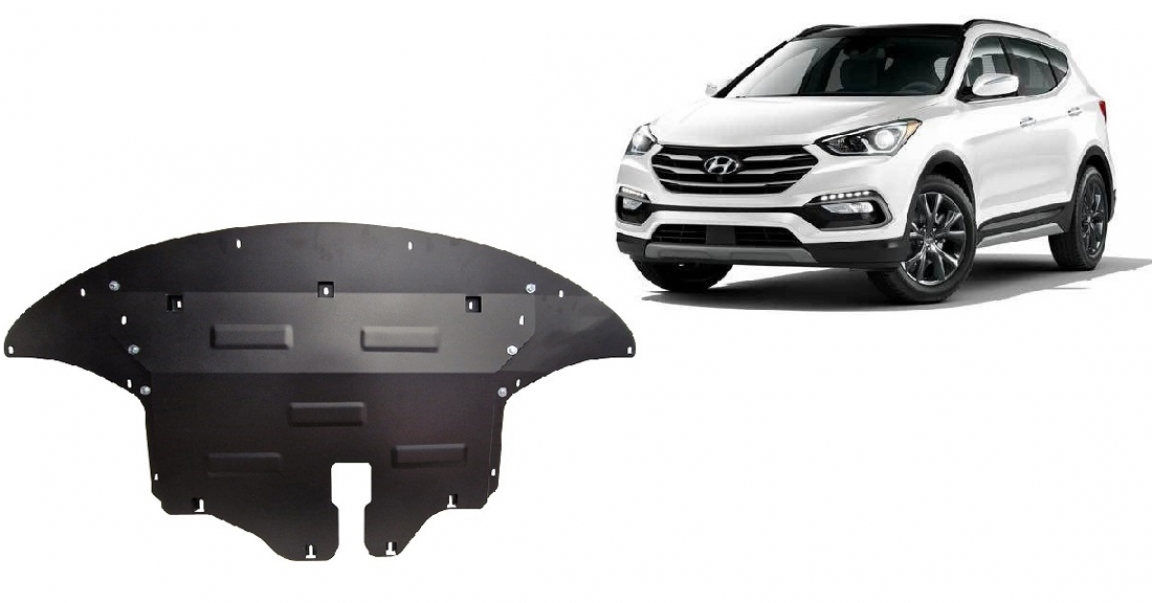 Steel sump guard for Hyundai Santa Fe (2012-2020)